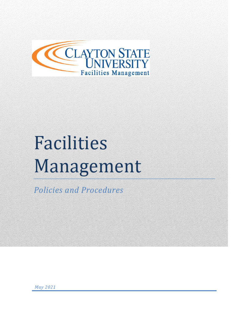 Facilities Management Policies and Procedures | PDF | United States ...