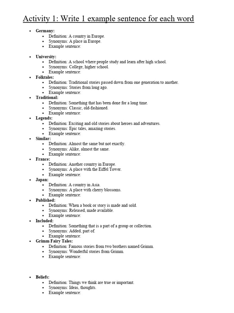 National Geographic Reading Explorer 1 Unit 8 Activities | PDF | Fairy ...