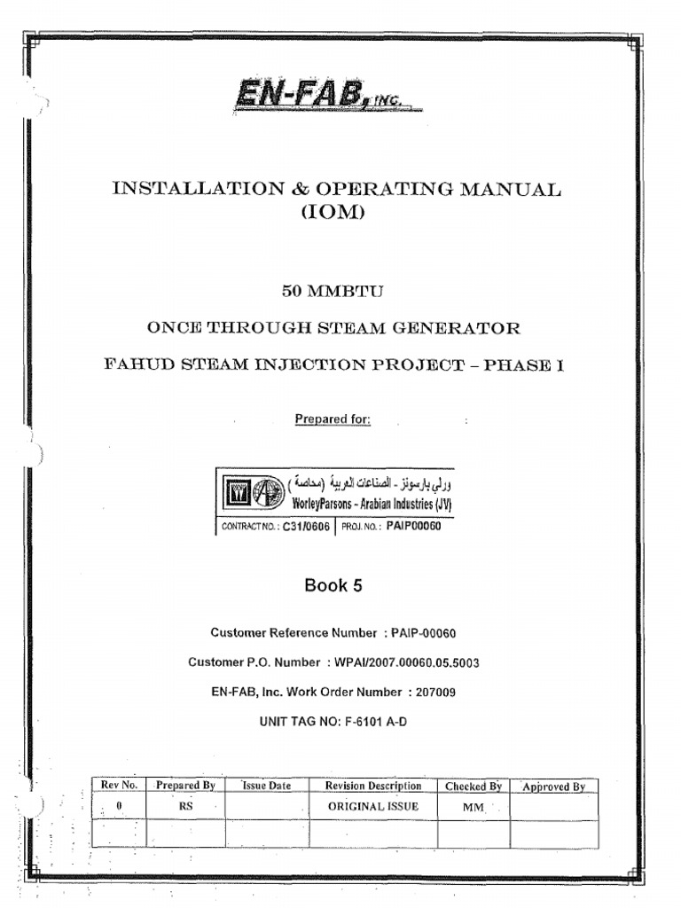 Vol 5 Installation & Operating Manual (Iom) 50 Mmbtu - Book No 5 | PDF | Electrical Wiring ...