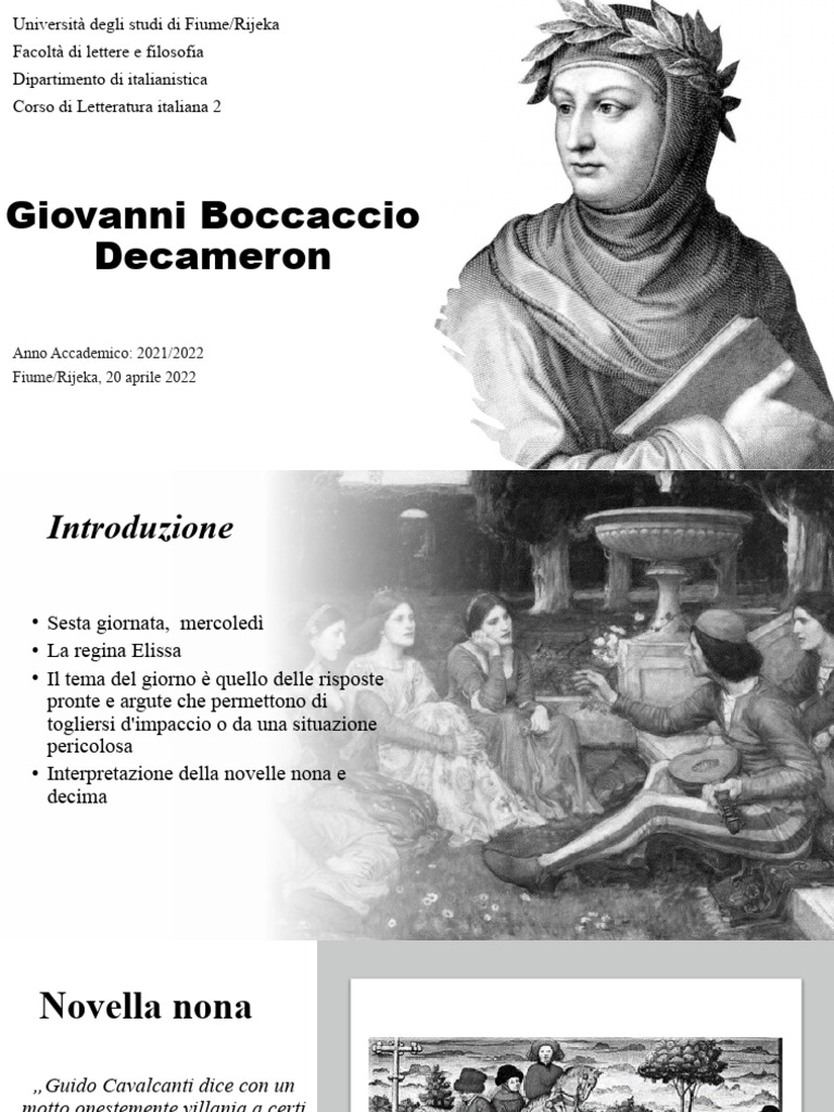 G. Boccaccio - Giorno VI (IX e X Novella) | PDF