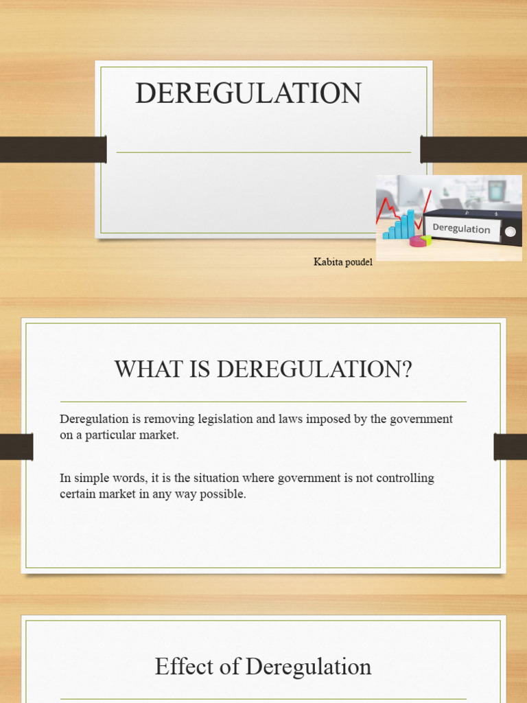 Deregulation | PDF | Finance & Money Management