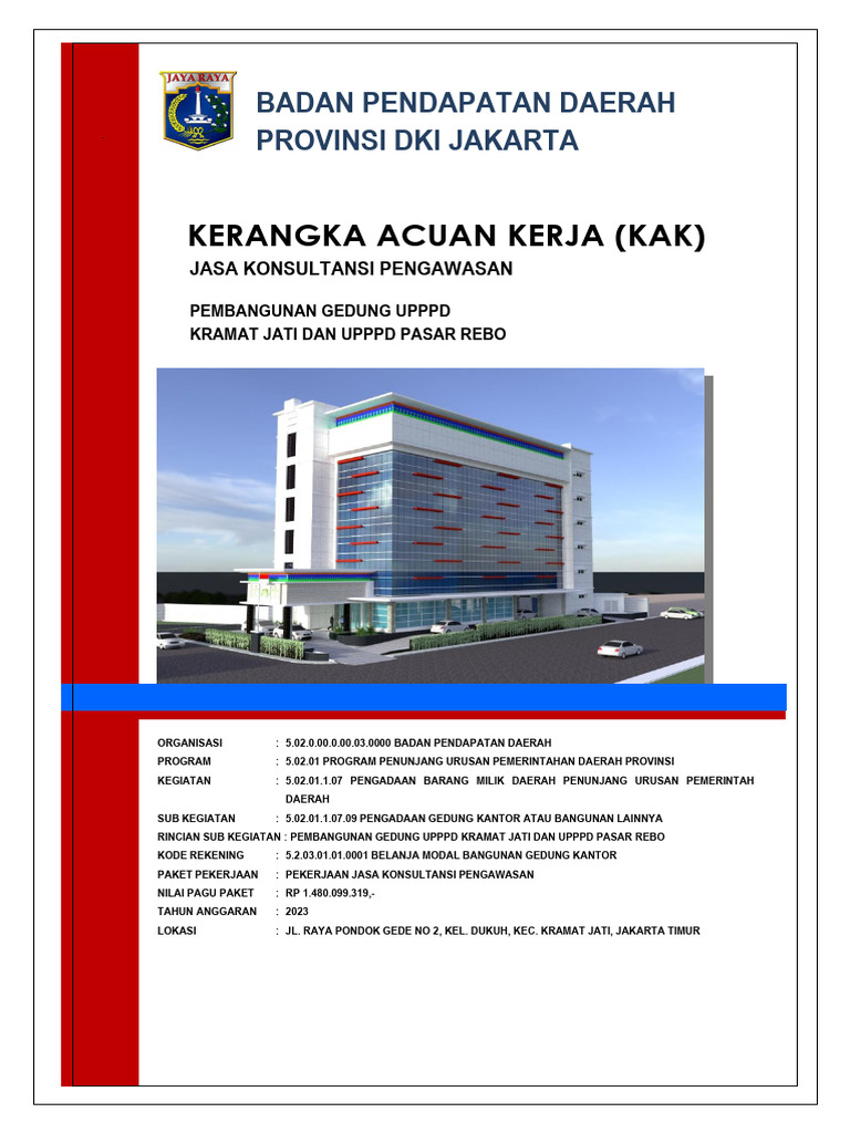 Kak Pengawas Gedung Upppd Kramat Jati Dan Pasar Rebo 2023ed Pdf