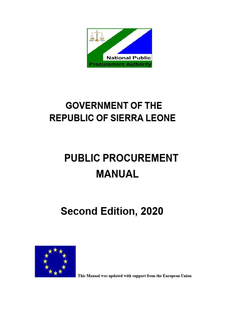 Public Procurement Manual 2020 | PDF Public Procurement Manual 2020 | PDF