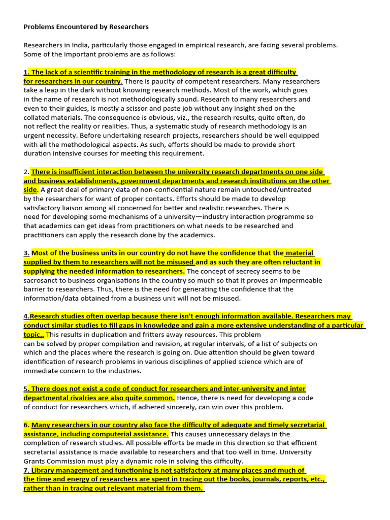 Research Problems | PDF | Methodology | Information