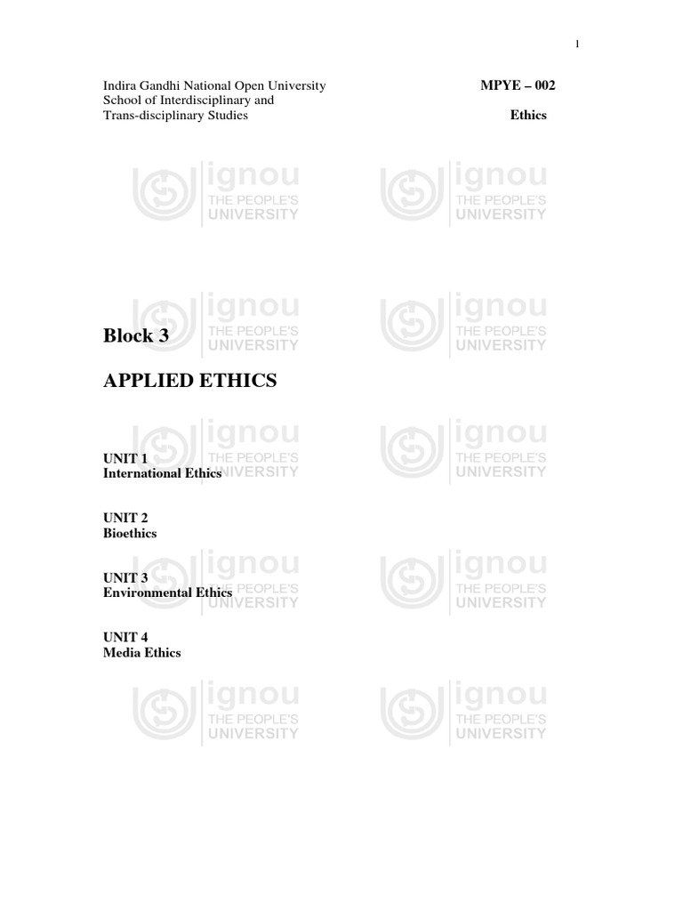 Block 3 | PDF | Idealism | Bioethics