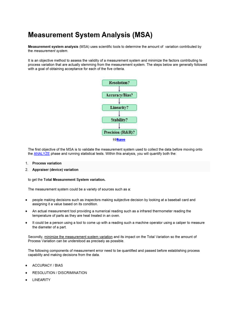 Measurement System Analysis | PDF | Standard Deviation | Statistics