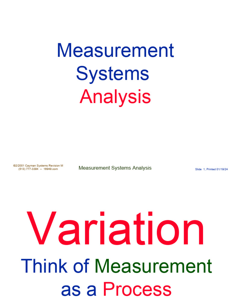 MSA Guide M | PDF | Accuracy And Precision | Measurement