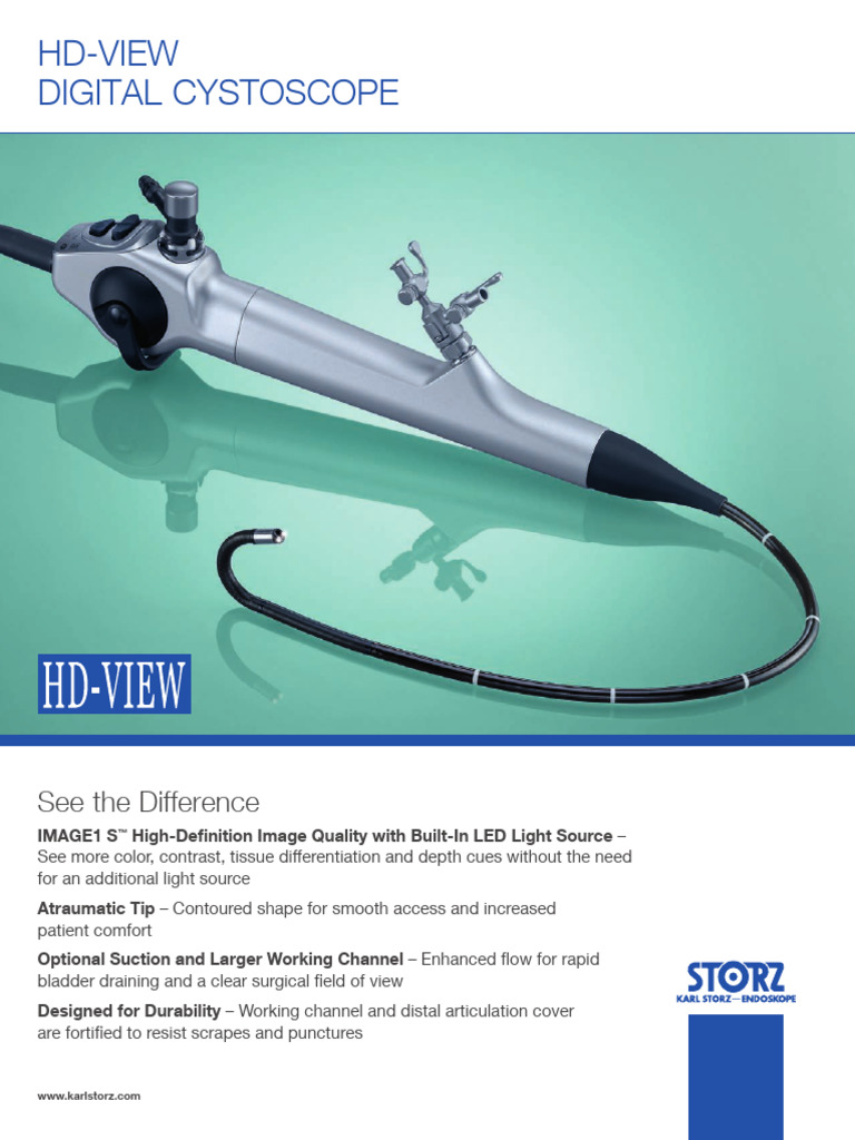 Hd-View Digital Cystoscope: See The Difference | PDF