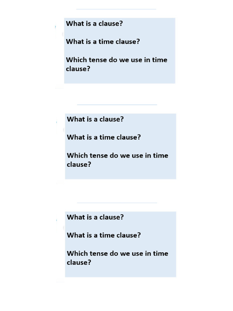 Time Clause Worksheet | PDF