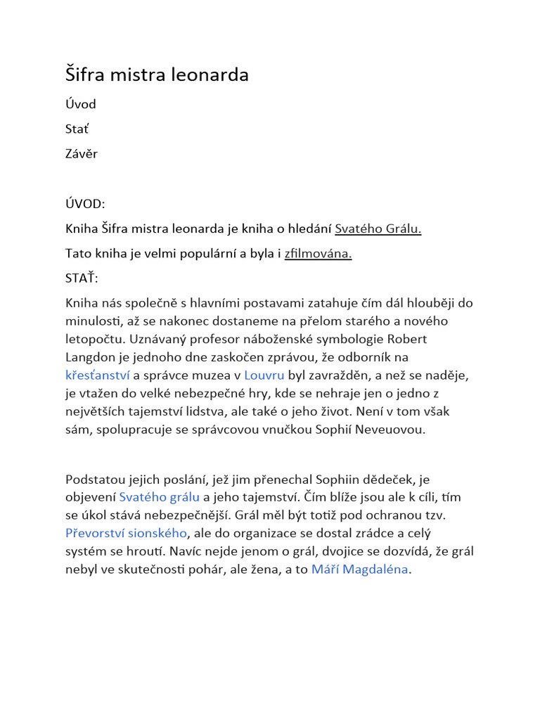 Šifra Mistra Leonarda | PDF