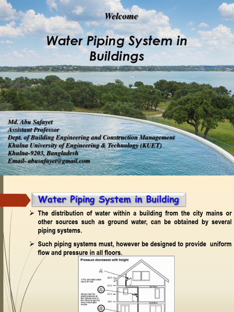 5.0 Water Piping System | PDF | Water | Pump
