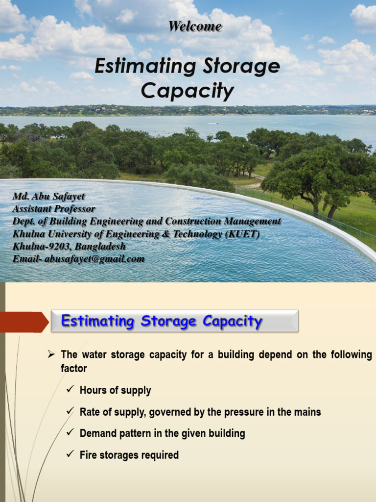 6.0 Estimating Storage Capacity | PDF