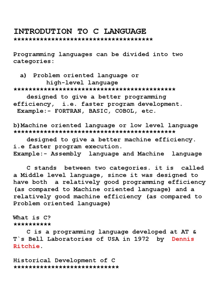 C Language | PDF | Reserved Word | Programming Language C Language | PDF | Reserved Word | Programming Language