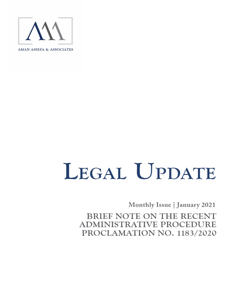 Legal Update - Monthly Issue 01 - 2021 - Brief Note On The Recent ...