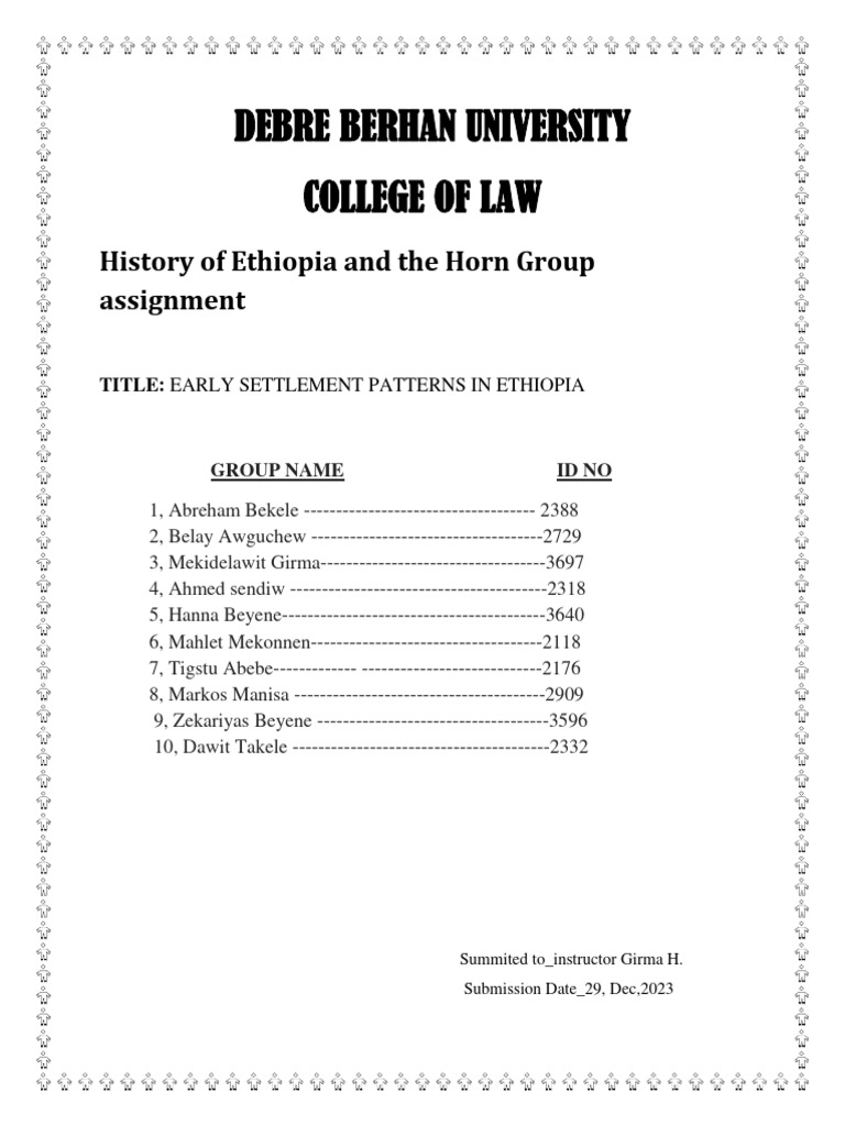 History Group Assignment | PDF | Ethiopia | Agriculture History Group Assignment | PDF | Ethiopia | Agriculture