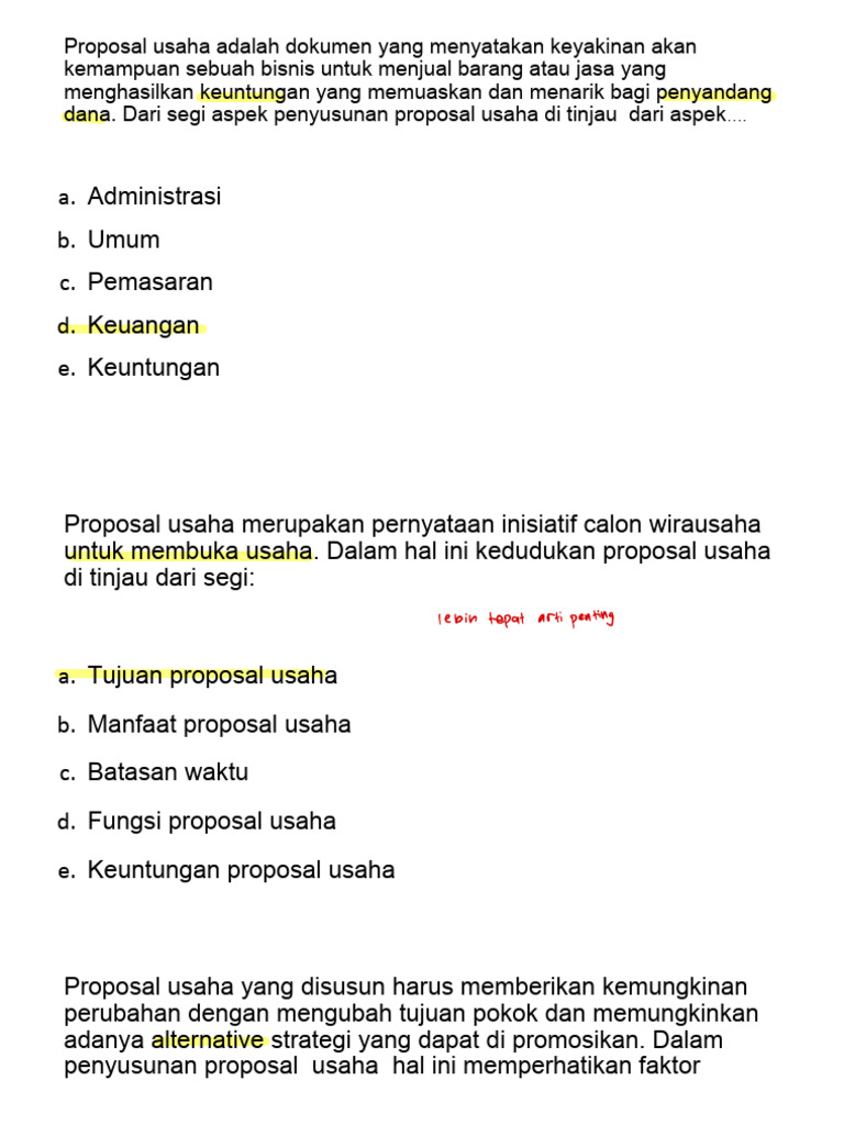 Panduan Menyusun Proposal Usaha | PDF | Karier & Perkembangan | Bisnis