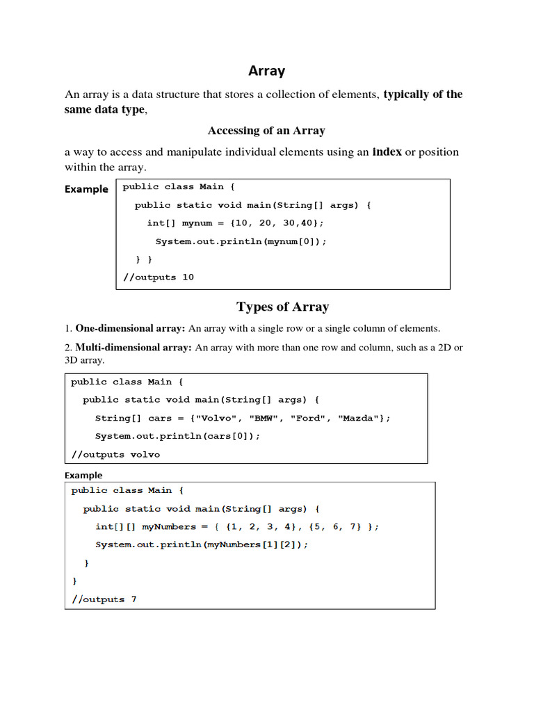 Array Presentation | PDF