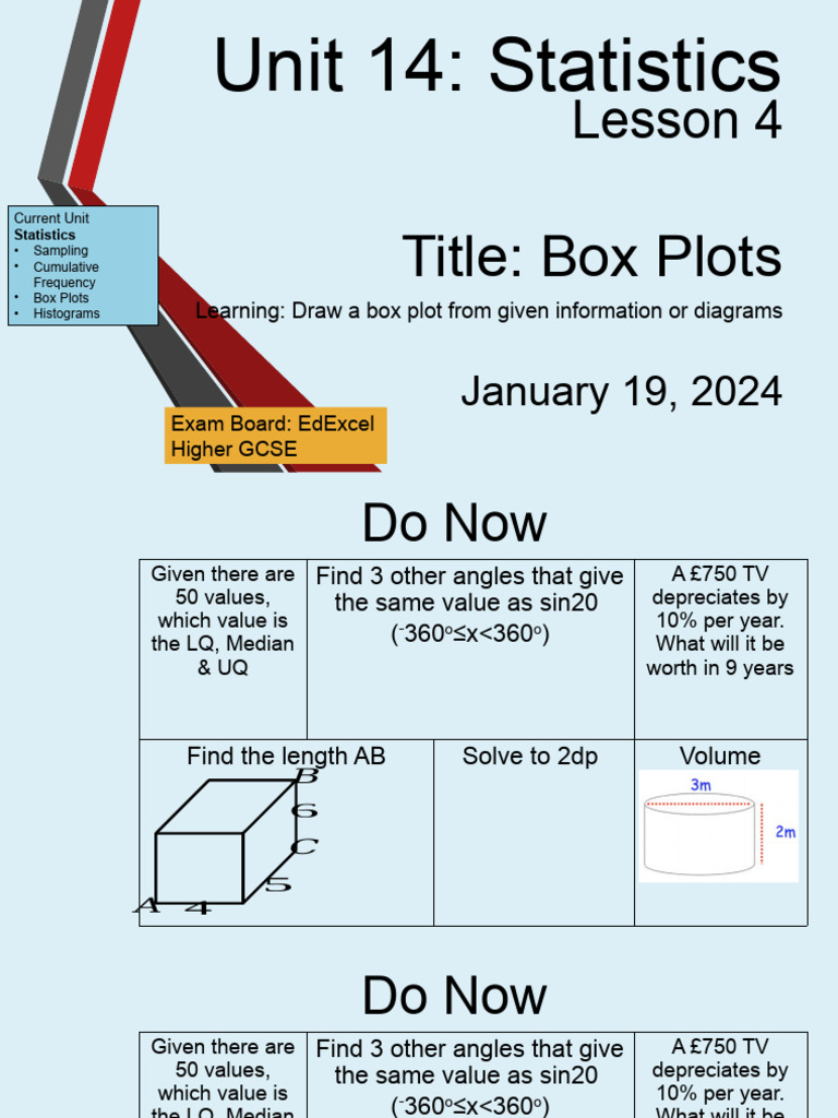 04 - Box-Plots - (Drawing) | PDF | Histogram | Probability And Statistics