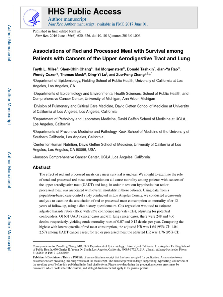 Miles Carne Rosie Si Cancer Plamani | PDF | Cancer | Carcinogen