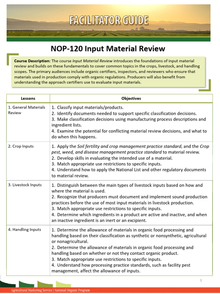 2 NOP120 - FacilatorGuide - NOP - Approved - Final | PDF