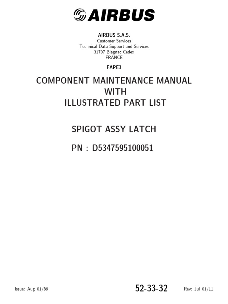 @airbus: Component Maintenance Manual With Illustrated Part List | Download Free PDF | Corrosion