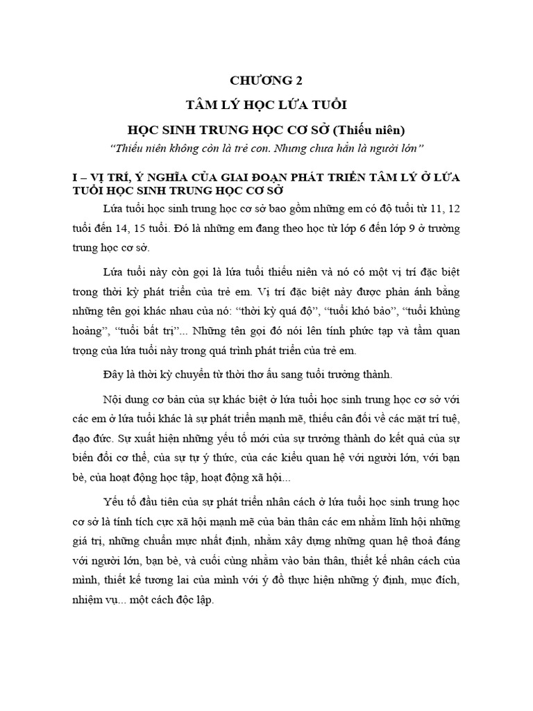 Reading 1 - TLH L A Tu I HS THCS | PDF