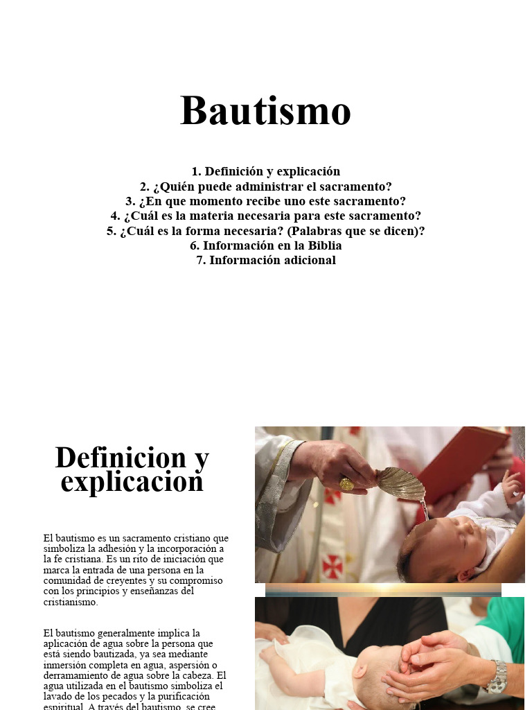 Bautismo | PDF | Bautismo | Sacramentos