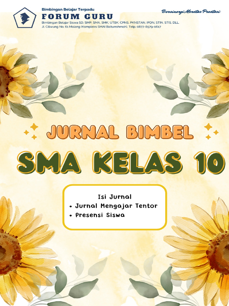 Cover Jurnal Bimbel SMA 10 | PDF