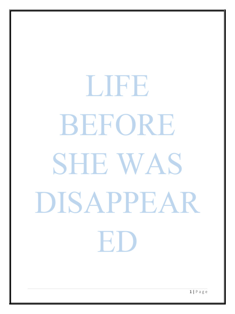 Life Before She Was Disappeared | PDF | Language Arts & Discipline | Poetry