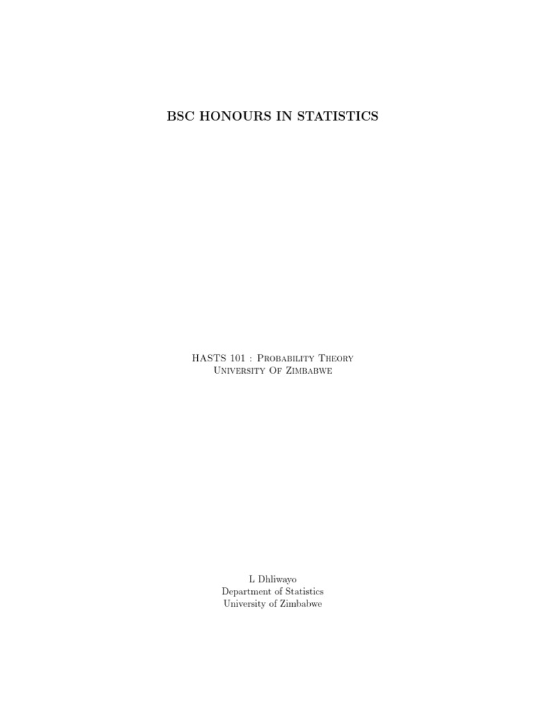 Pre Probability Theory | PDF
