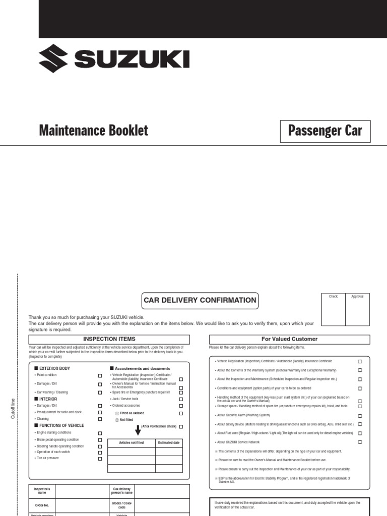 PassengerCar Maintenance Booklet en | Download Free PDF | Clutch | Brake