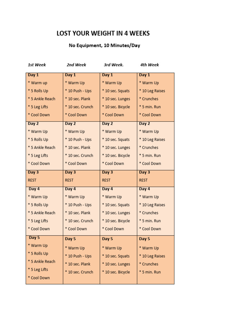 Exercise-Program | PDF | Weight Training | Physical Exercise