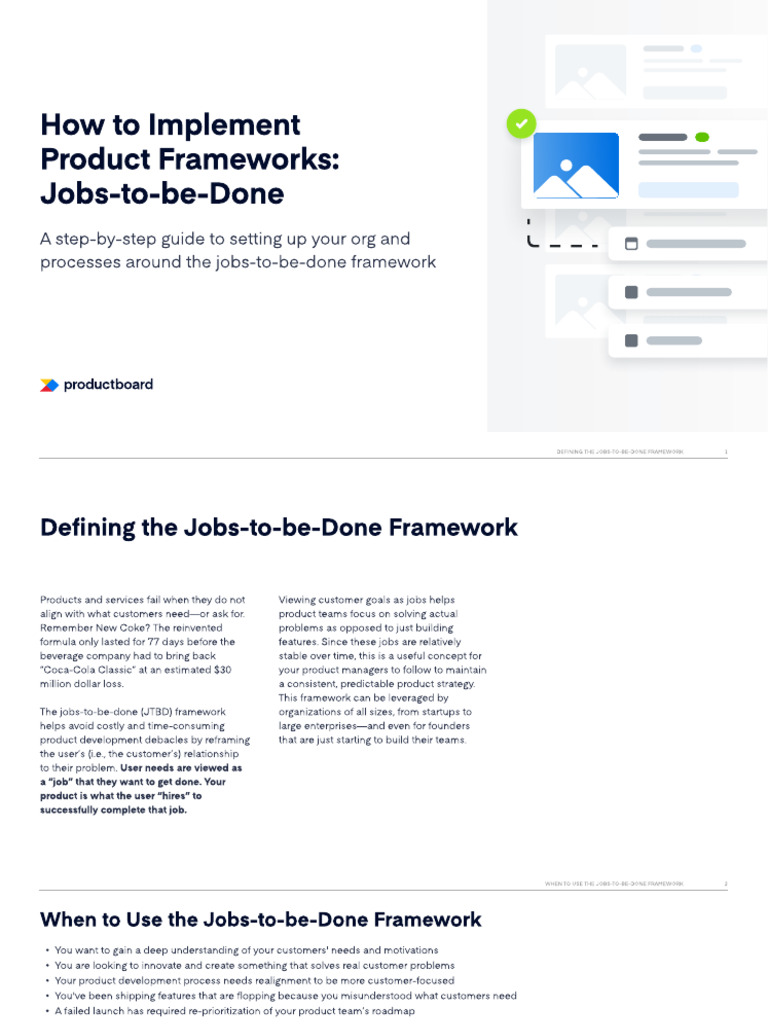 Jobs-to-be-Done-Product-Framework-Guide | PDF