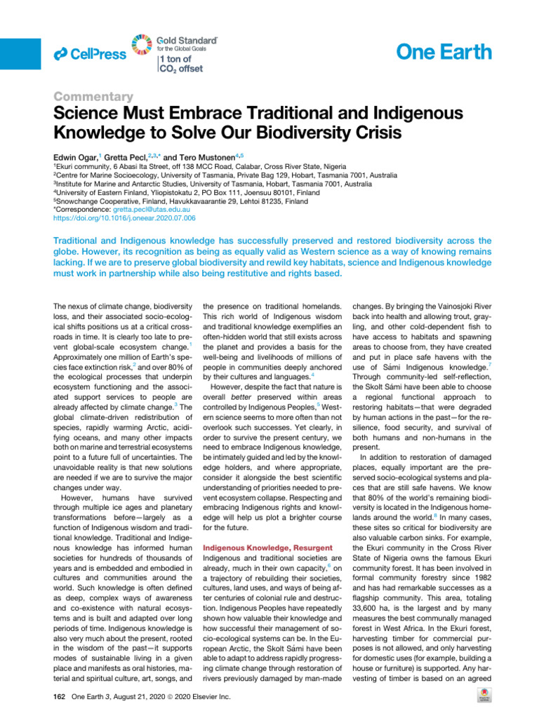 Science Must Embrace Traditional and Indigenous Knowledge To Solve Our ...