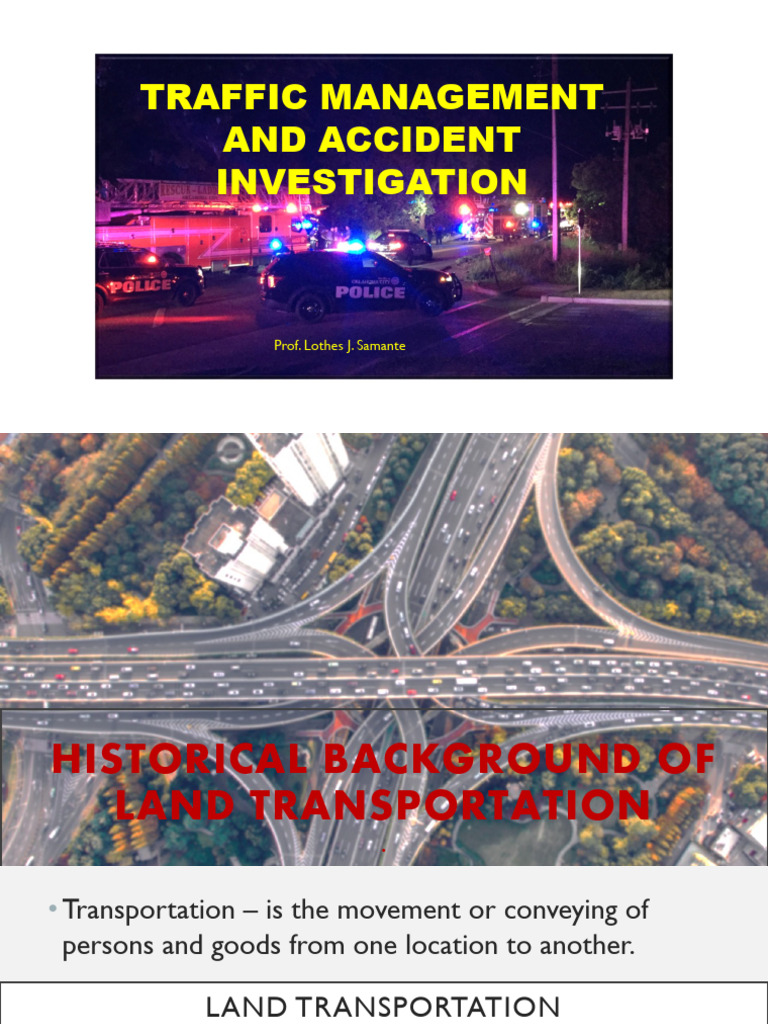 Cdi 4 Traffic Management and Accident Investigation | PDF | Traffic ...