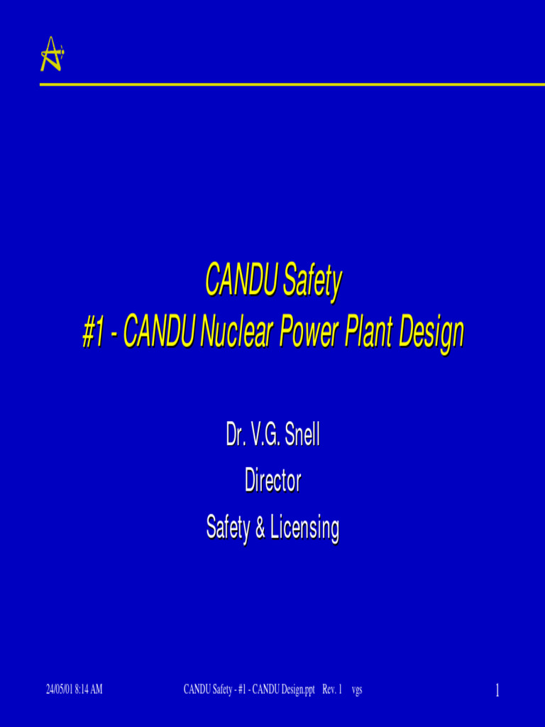 Lecture 1 CANDU Nuclear Power Plant Design | PDF | Pressurized Water ...