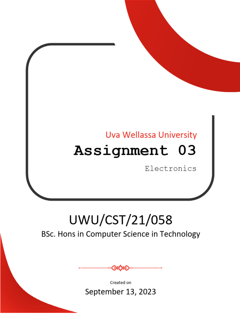 Assignment 03 Pdf Binary Coded Decimal Electronic Design 