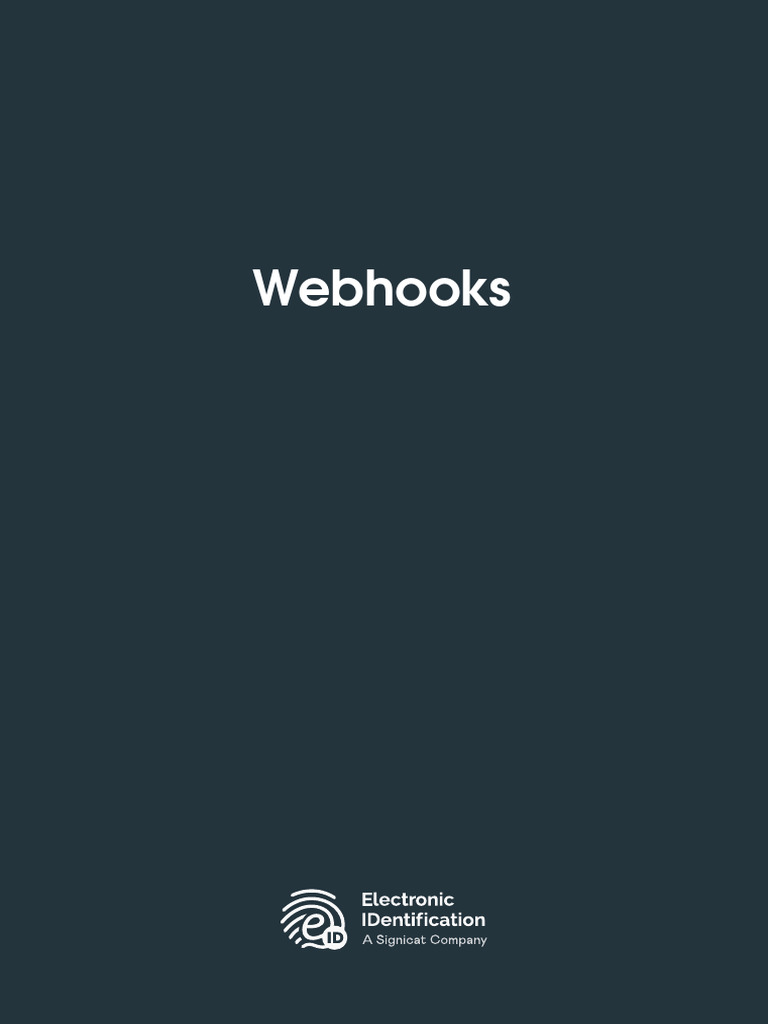 Webhooks | PDF | Identity Document | Internet