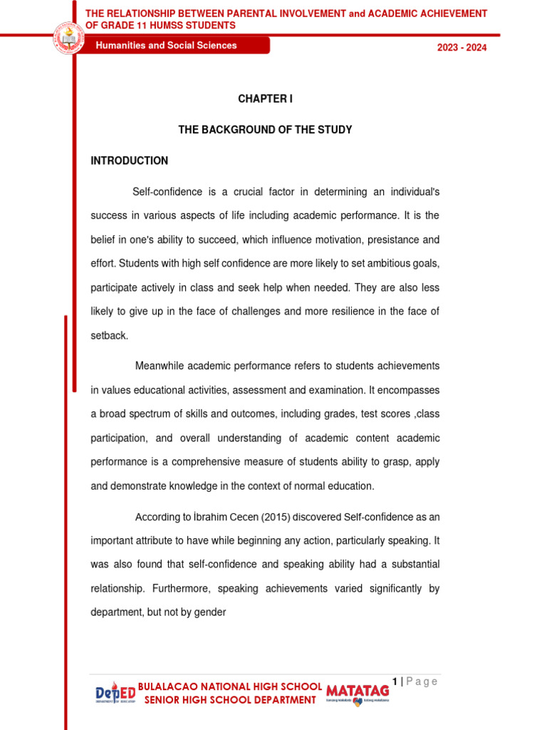 Format Background For Research Paper | PDF | Self Esteem | Motivational