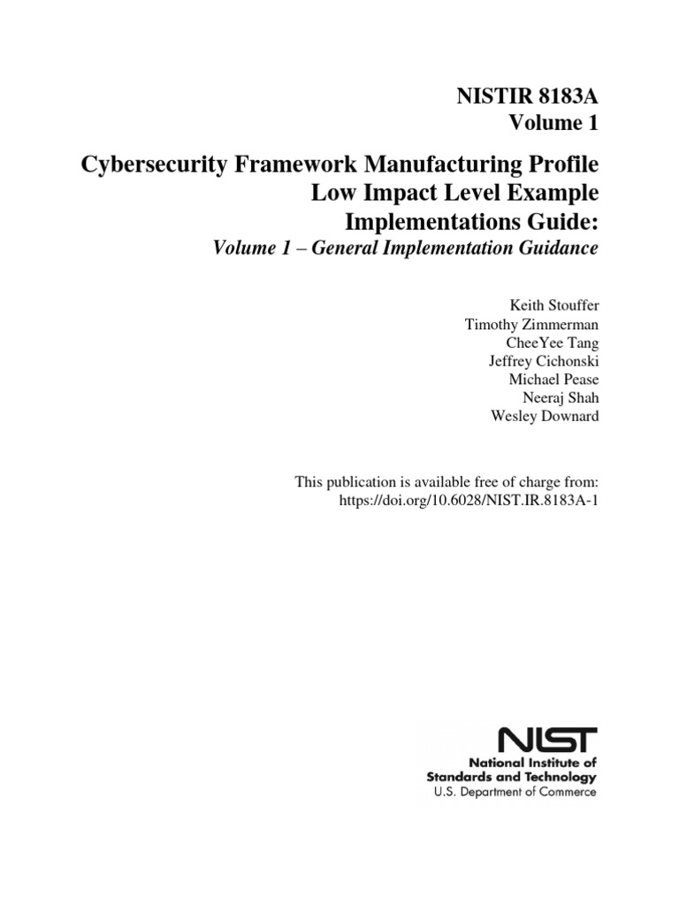 Nist Ir 8183a-1 | PDF | Computer Security | Security
