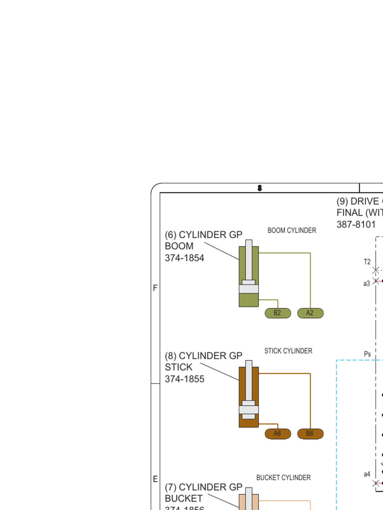 307E Collage HYD Schema | PDF | Hydraulics | Equipment