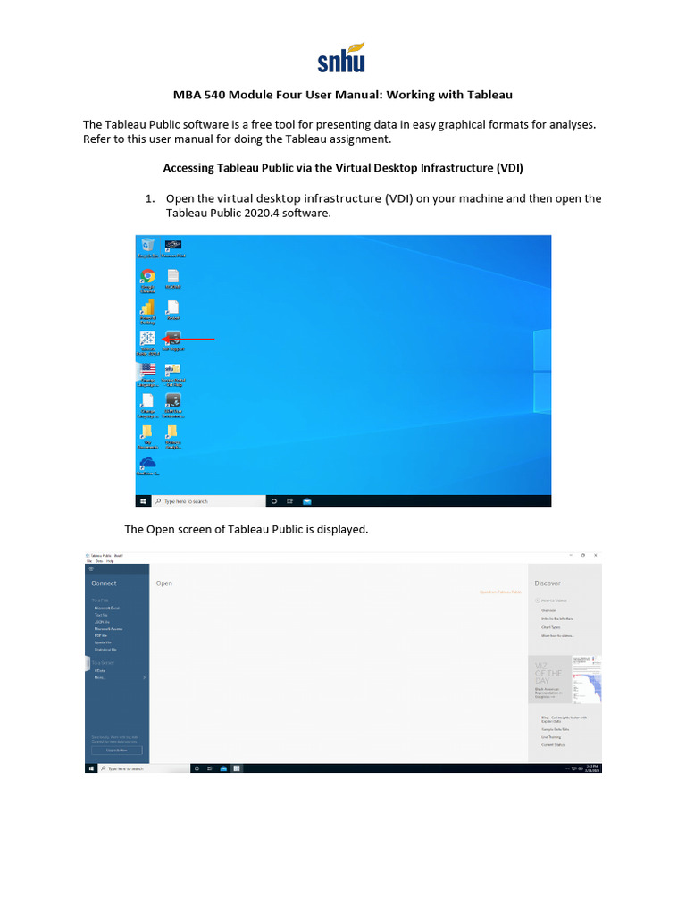 Tableau User Manual for MBA 540 | PDF | Desktop Virtualization ...