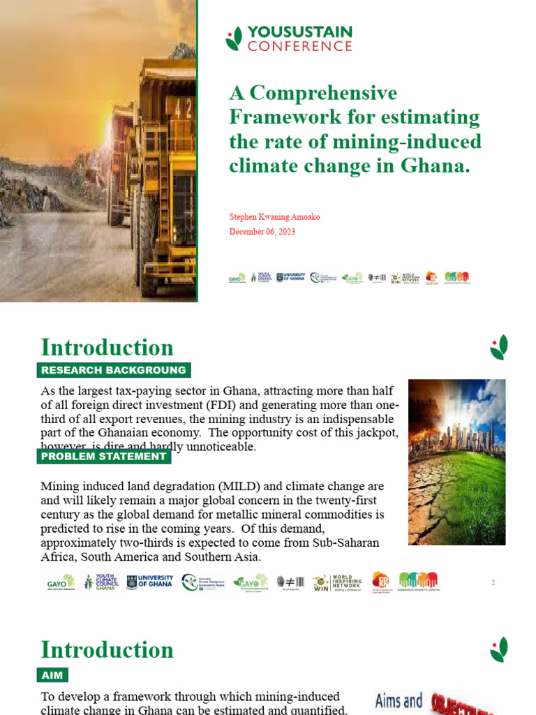 Stephen Kwaning Amoako, YouSustain 2023 Oral Presentation. | PDF ...