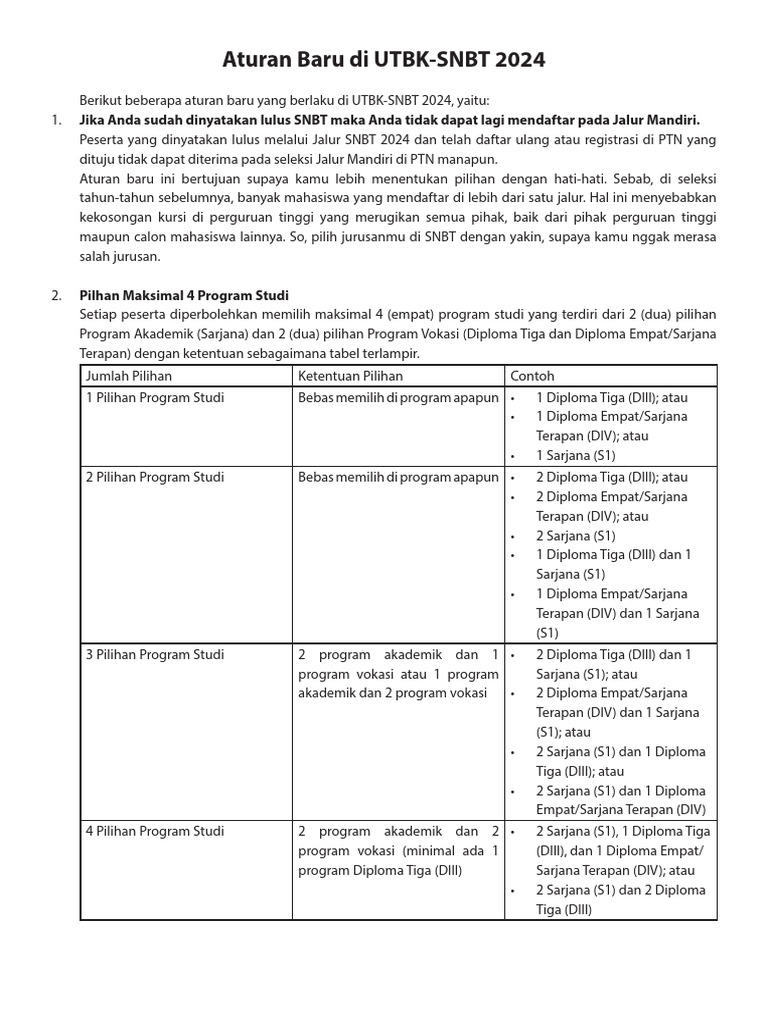 Tryout SNBT 2024 | PDF