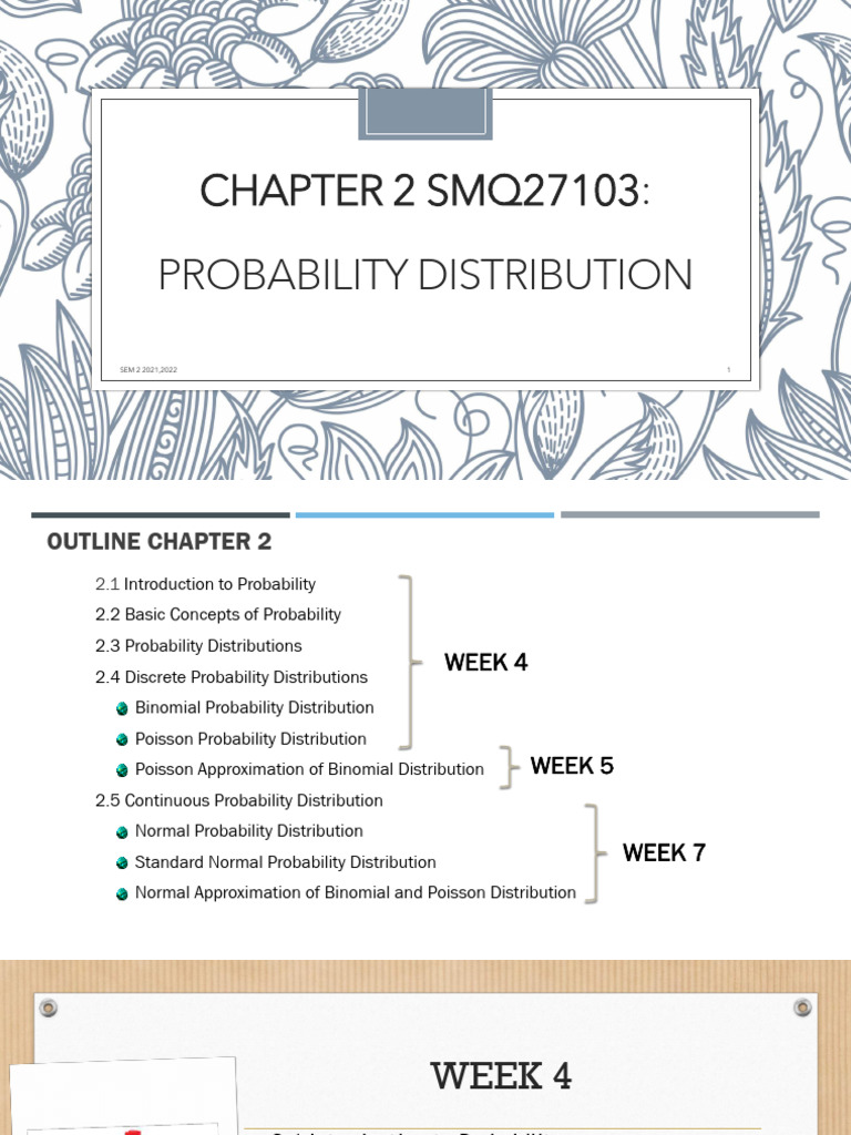 CHAPTER 2 Probability Distribution Week 4 | PDF | Probability Distribution | Probability