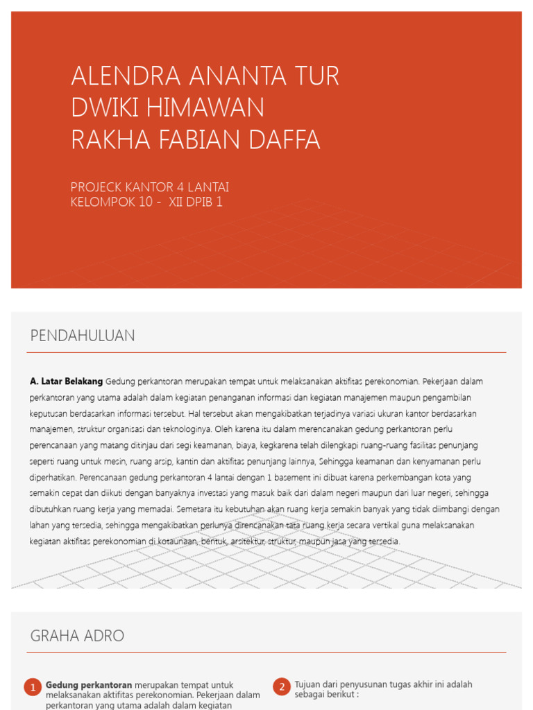 Alendra Ananta Tur Dwiki Himawan Rakha Fabian Daffa: Projeck Kantor 4 Lantai Kelompok 10 - Xii ...