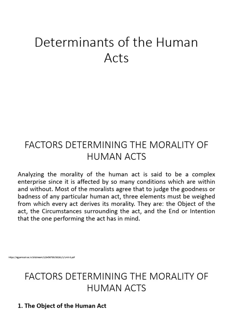 Module 5 - Determinants of Human Acts | PDF | Intention | Morality