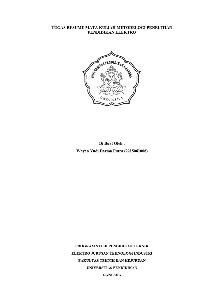 Metodelogi Penelitian Pendidikan Elektro - Yudi Darma Putra - 06 | PDF | Karier & Perkembangan ...