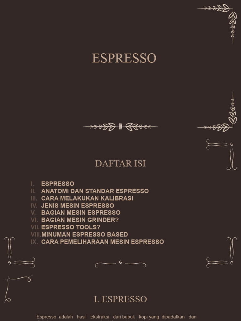 Espresso | PDF