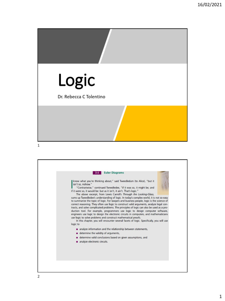 Logic MMW new V2 | PDF | Logic | Proposition Logic MMW new V2 | PDF | Logic | Proposition